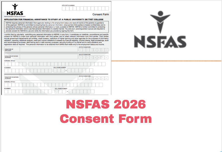NSFAS 2026 Consent Form - www.nsfas.org.za