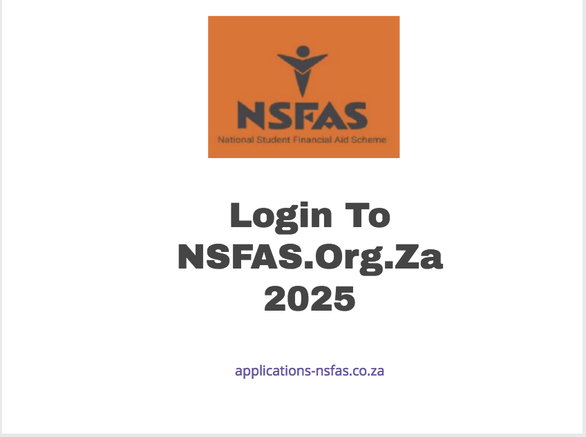 Login To NSFAS.Org.Za 2025 - www.nsfas.org.za